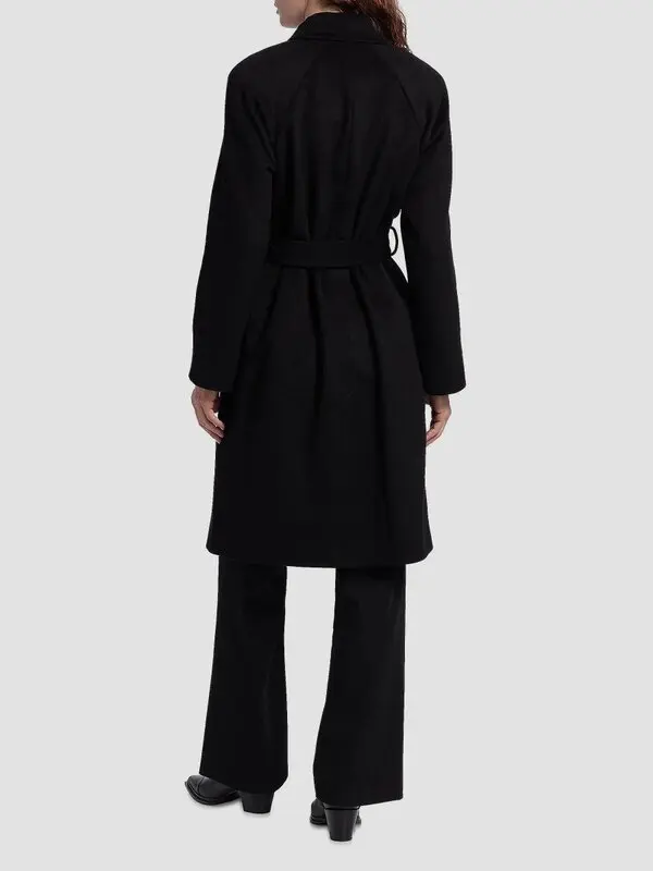 MERCER COLLECTIVE Belted Wool-blend Coat - Black