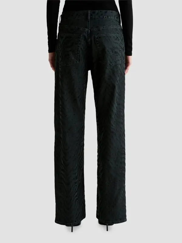 Ag Billie Zebra Print Straight-leg Pants