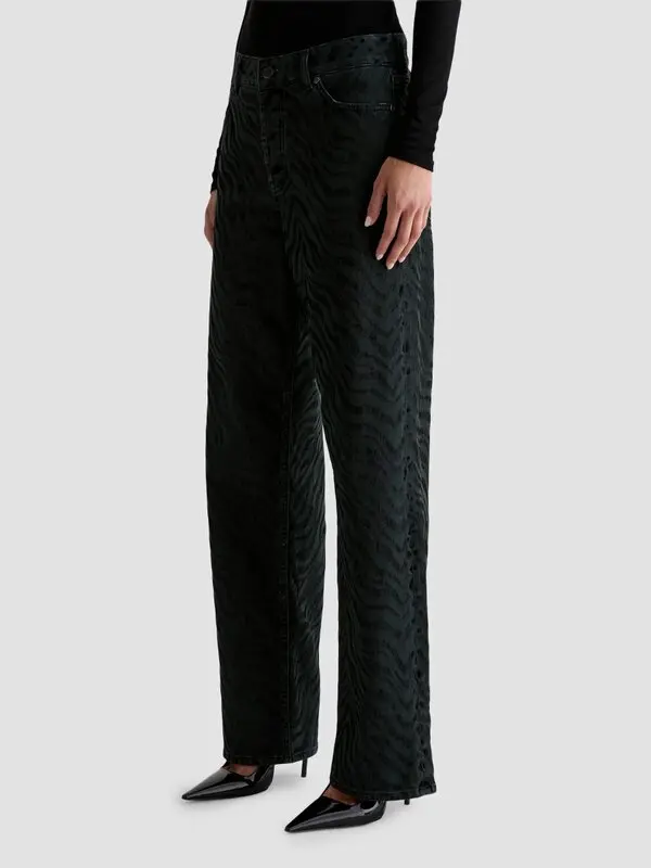 Ag Billie Zebra Print Straight-leg Pants
