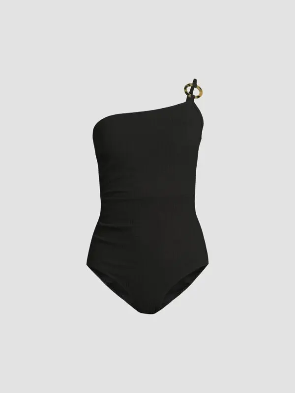 CHANGE OF SCENERY Kara Textured One-piece Swimsuit - Black Texture