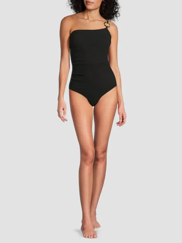 CHANGE OF SCENERY Kara Textured One-piece Swimsuit - Black Texture