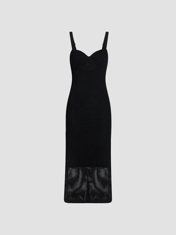 L'Agence Michelle Pointelle-knit Body-con Dress