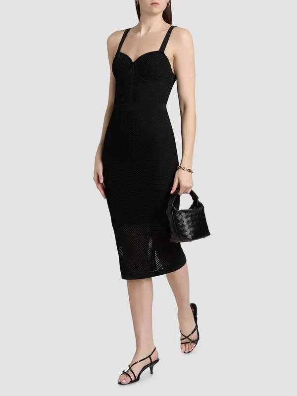 L'Agence Michelle Pointelle-knit Body-con Dress