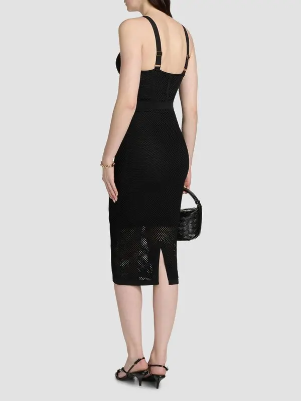 L'Agence Michelle Pointelle-knit Body-con Dress
