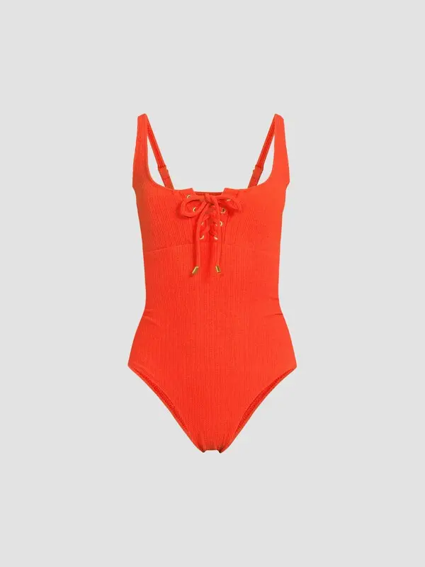 CHANGE OF SCENERY Textured Taylor One-piece Swimsuit - Flame Texture