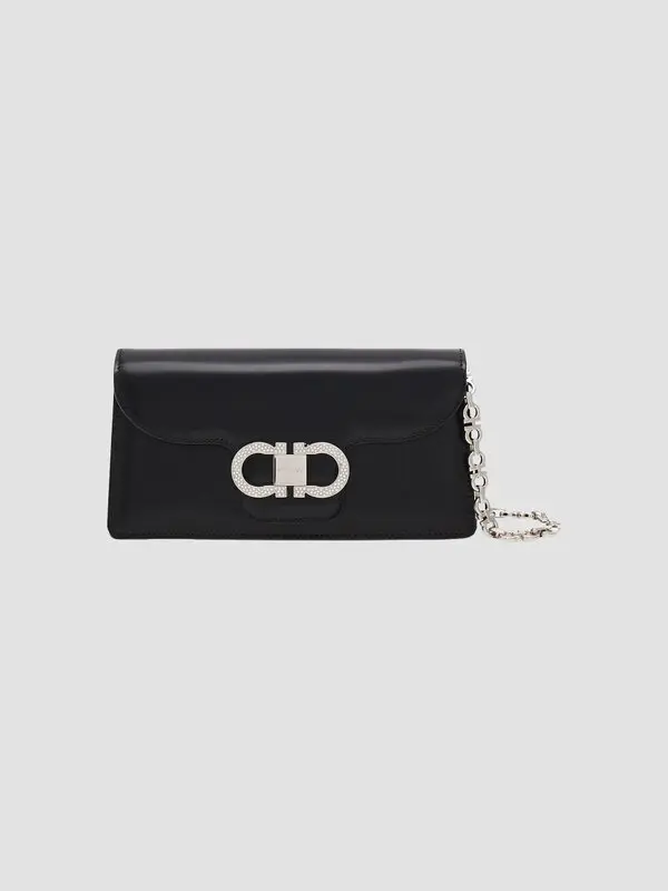 FERRAGAMO Mini Gancini Leather Crossbody Bag