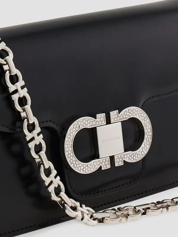 FERRAGAMO Mini Gancini Leather Crossbody Bag