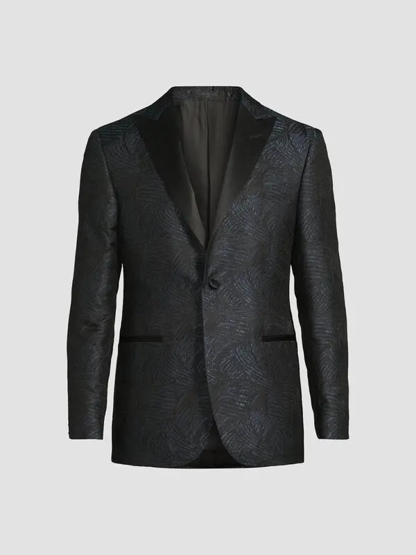 Corneliani Jacquard Silk Blazer