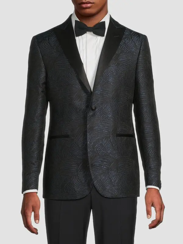 Corneliani Jacquard Silk Blazer