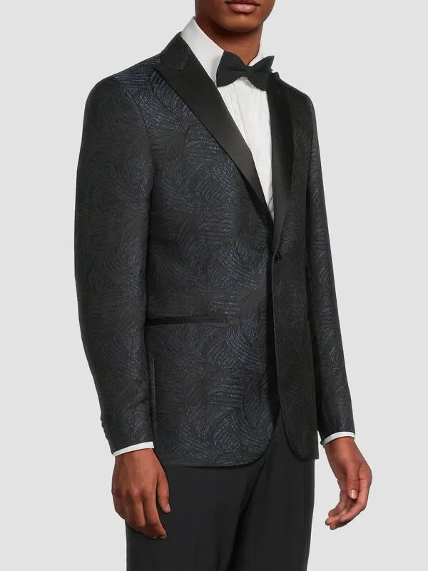 Corneliani Jacquard Silk Blazer