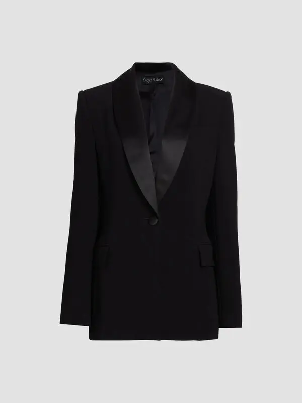 SERGIO HUDSON Satin Shawl Lapel Blazer