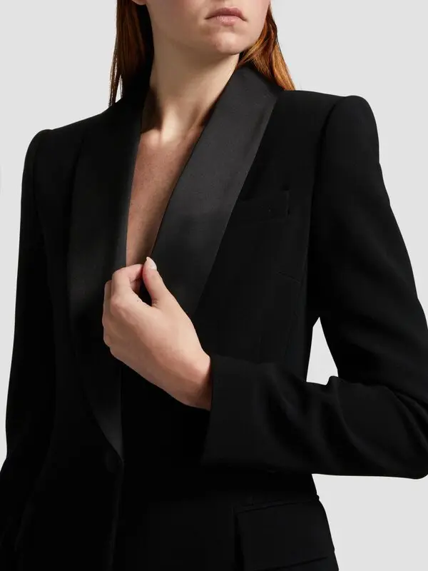 SERGIO HUDSON Satin Shawl Lapel Blazer