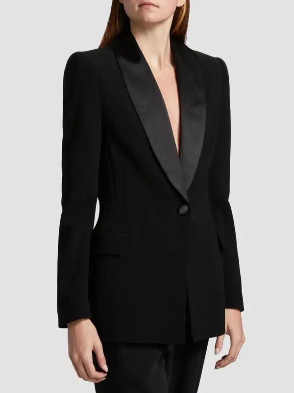SERGIO HUDSON Satin Shawl Lapel Blazer