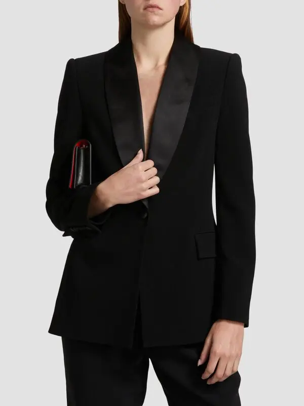 SERGIO HUDSON Satin Shawl Lapel Blazer