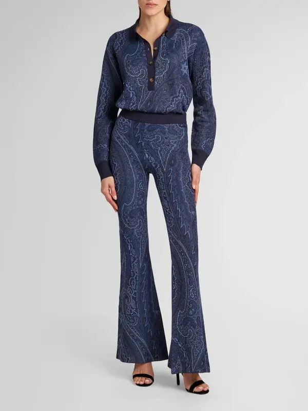 Etro Paisley Knit Trousers