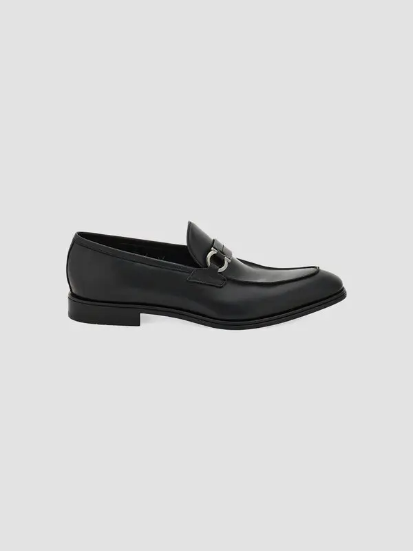 FERRAGAMO Turner Gancini Leather Loafers