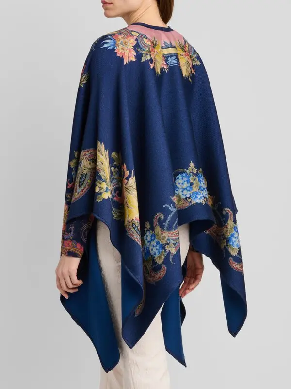 Etro Floral Paisley Silk Cape