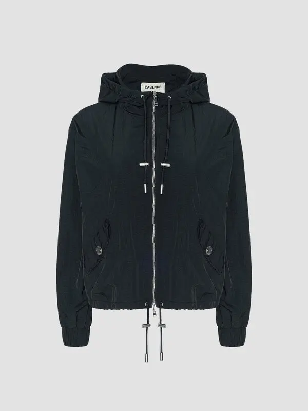 L'Agence Miro Drawstring Hood Windbreaker