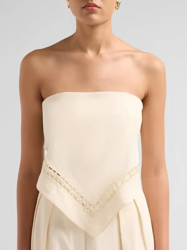 Simkhai Lahni Linen Lace Top