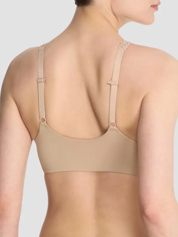 Natori Pure Luxe Convertible Front Close T-shirt Bra - Cafe