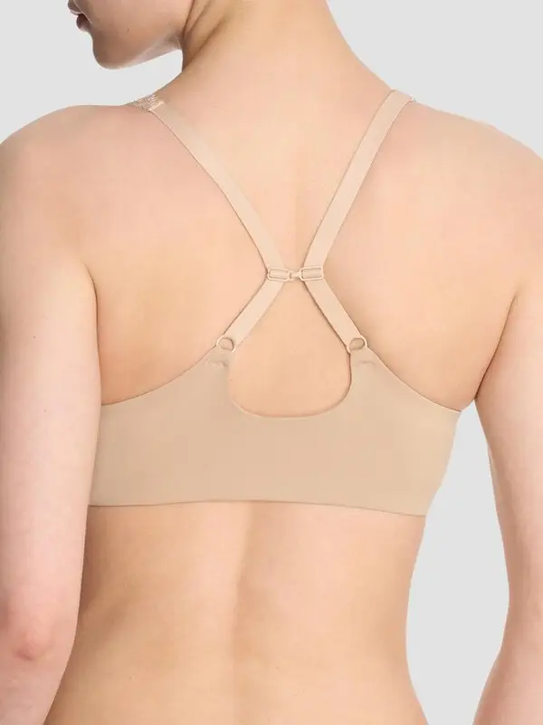 Natori Pure Luxe Convertible Front Close T-shirt Bra - Cafe