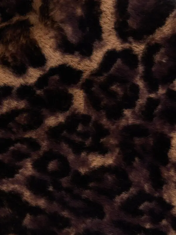 IF ONLY STUDIO Print Short Faux-fur Coat