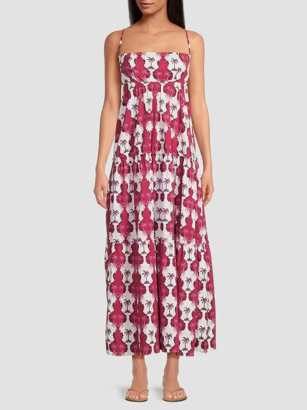 Peixoto Printed Stretch-cotton Maxi Dress
