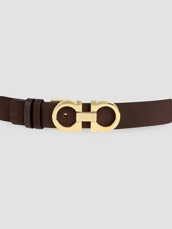 FERRAGAMO Donna Leather Belt - Testa Di Moro
