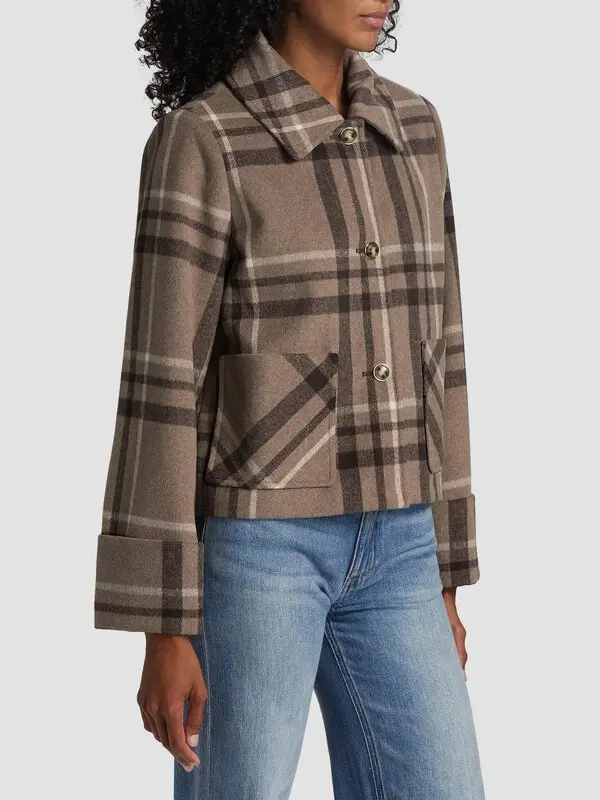IF ONLY STUDIO Windowpane-plaid Shirt