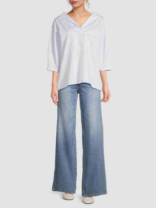 HARSHMAN Oriana Bow Blouse - Light Blue