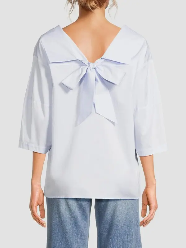 HARSHMAN Oriana Bow Blouse - Light Blue