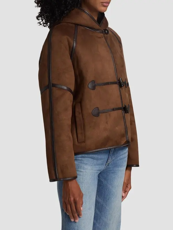 IF ONLY STUDIO Faux Shearling-lined Hooded Jacket
