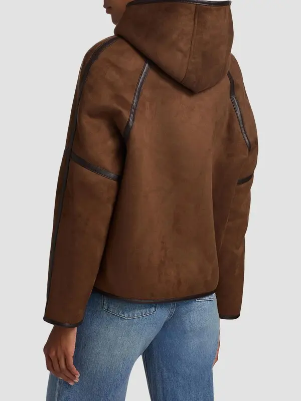 IF ONLY STUDIO Faux Shearling-lined Hooded Jacket