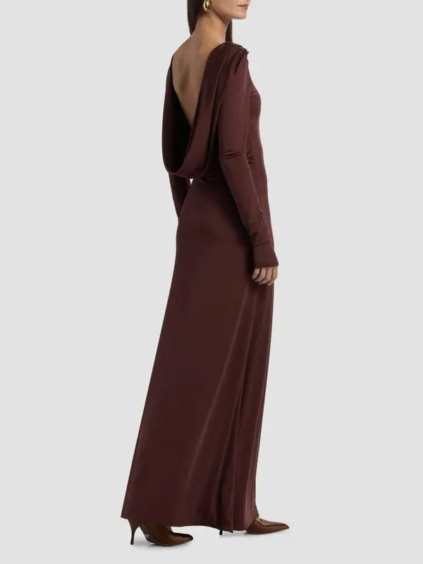 MARIANDREE GAITAN Naomi Boatneck Maxi Dress