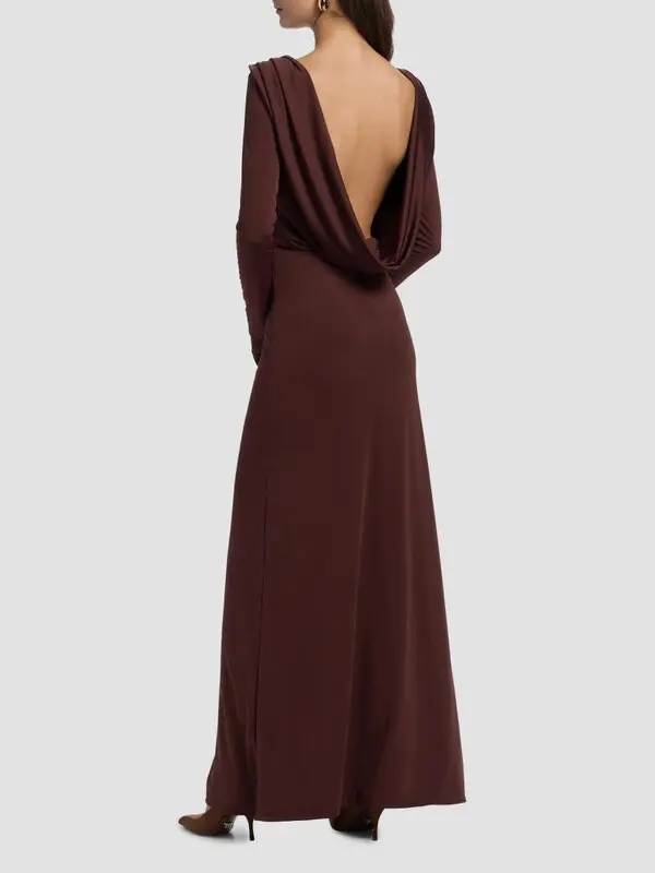 MARIANDREE GAITAN Naomi Boatneck Maxi Dress