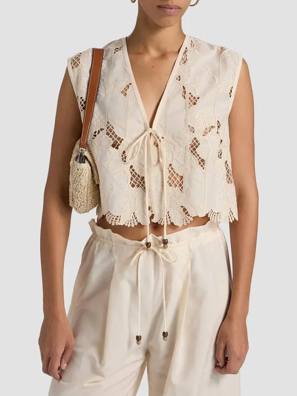 SABINA MUSAYEV Sorrento Guipure Lace Vest