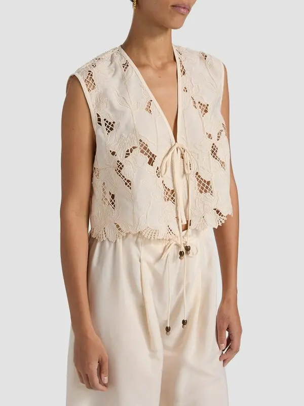 SABINA MUSAYEV Sorrento Guipure Lace Vest
