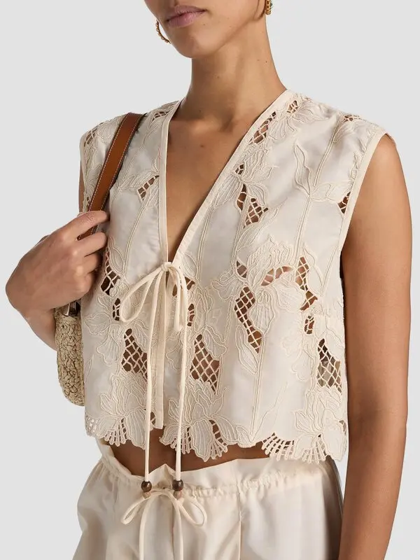 SABINA MUSAYEV Sorrento Guipure Lace Vest