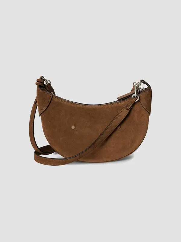 Polo Ralph Lauren Studded Suede Convertible Crossbody Bag - Cinnamon