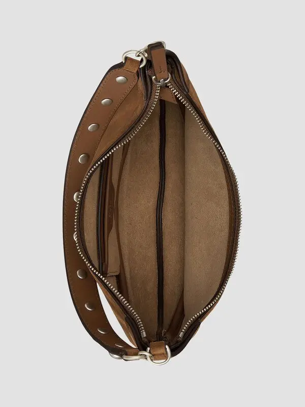 Polo Ralph Lauren Studded Suede Convertible Crossbody Bag - Cinnamon