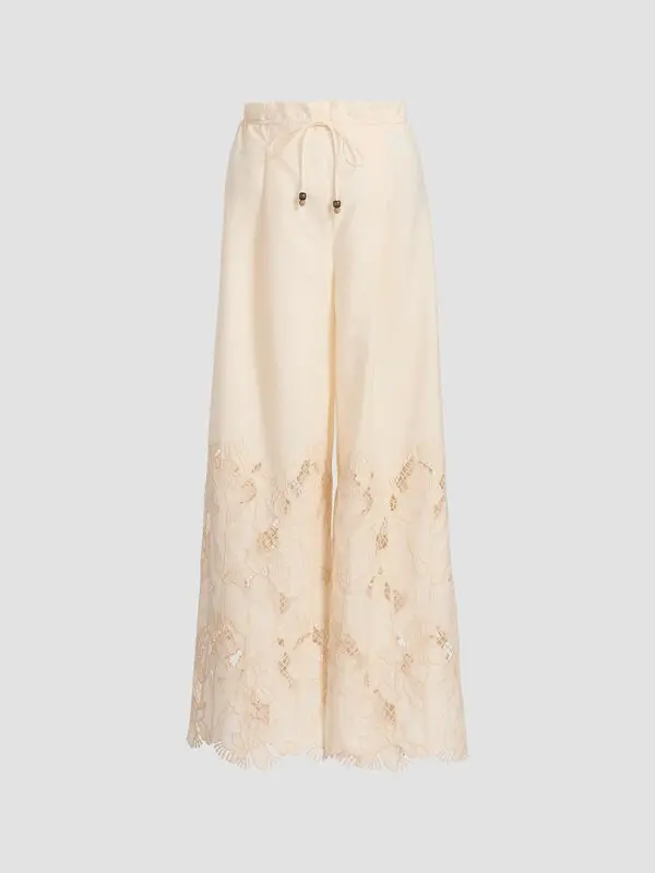 SABINA MUSAYEV Miguel Poplin Drawstring Pants - Ivory