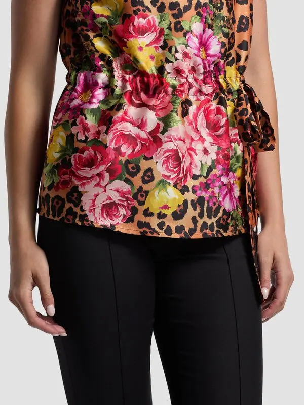 IF ONLY STUDIO Printed Halterneck Top