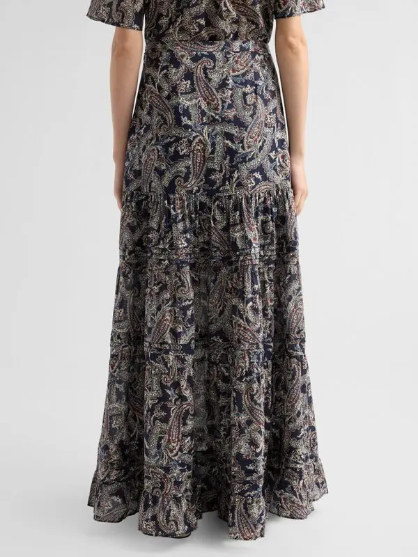 Veronica Beard Heatheralyn Paisley Maxi Skirt