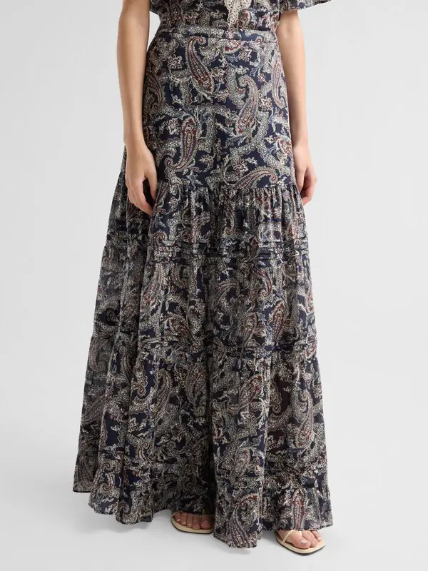 Veronica Beard Heatheralyn Paisley Maxi Skirt