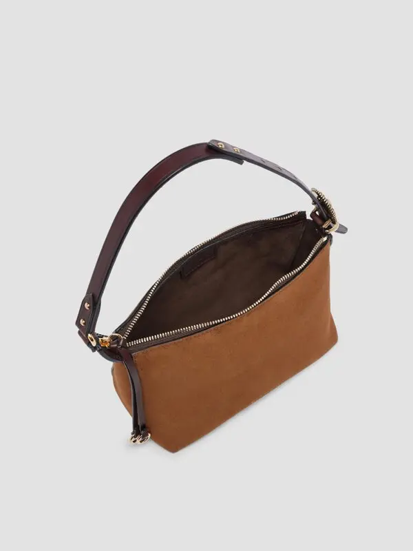 Etro Small Suede Hobo Shoulder Bag
