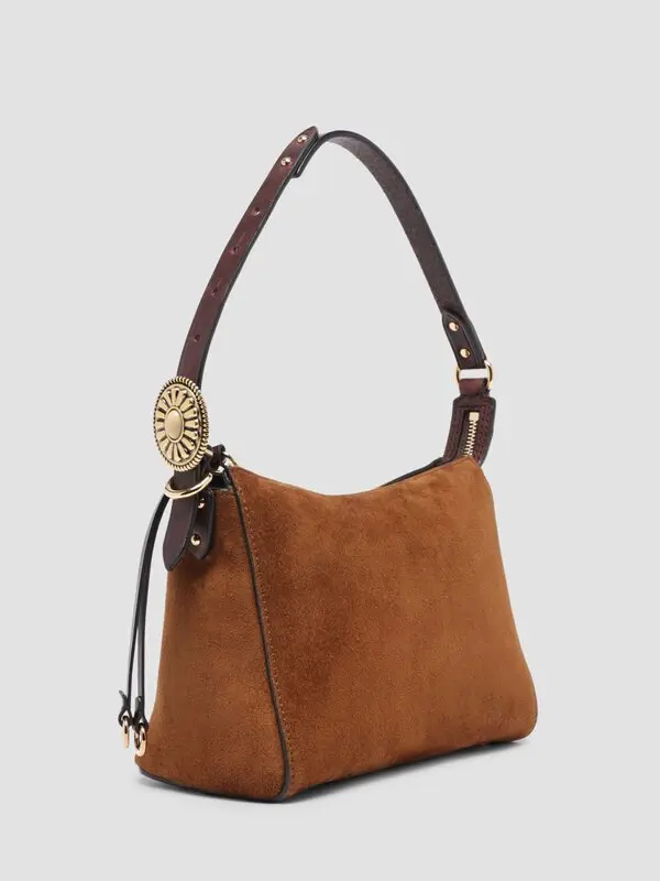 Etro Small Suede Hobo Shoulder Bag