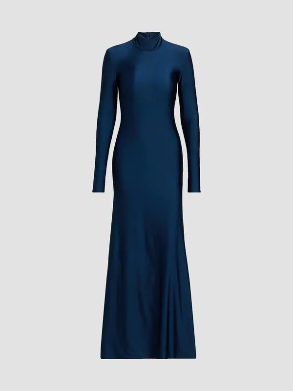 MARIANDREE GAITAN Identity Mariel Turtleneck Maxi Dress - Navy