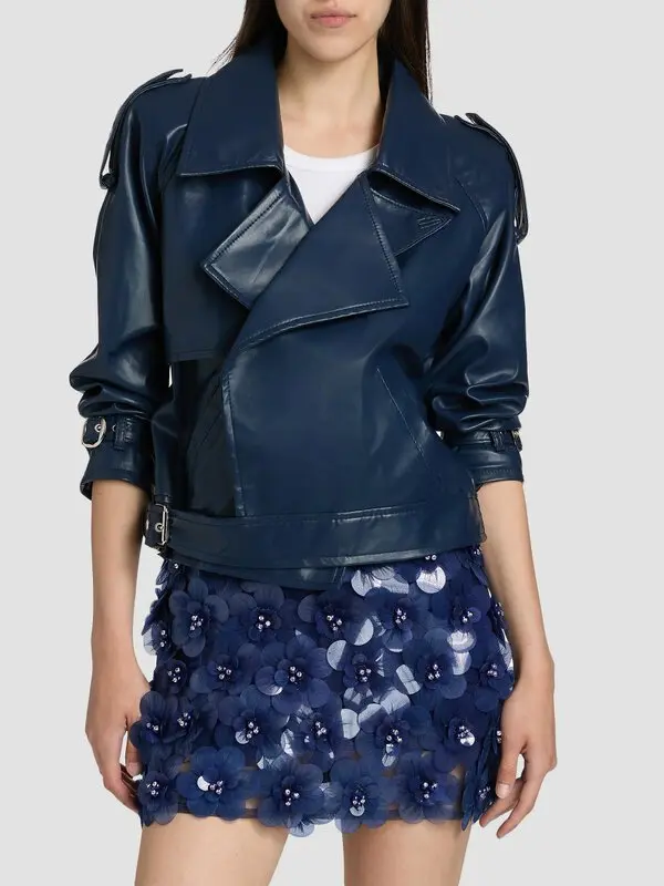 MARIANDREE GAITAN Identity Giorgia Faux Leather Biker Jacket