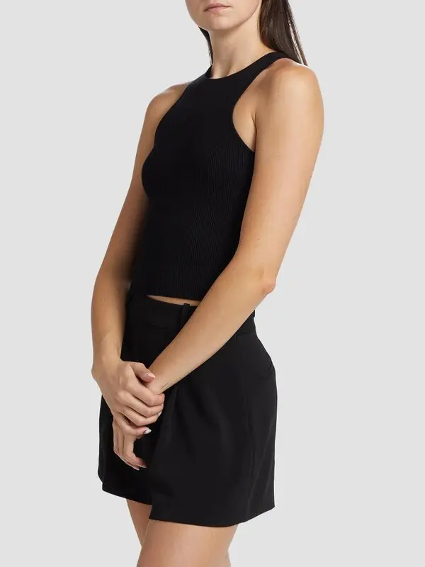 TOCCIN Avery Rib-knit Racer Tank - Jet