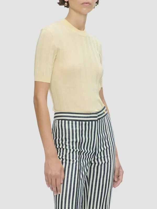 CALLAS MILANO Deeda Crewneck Rib Sweater